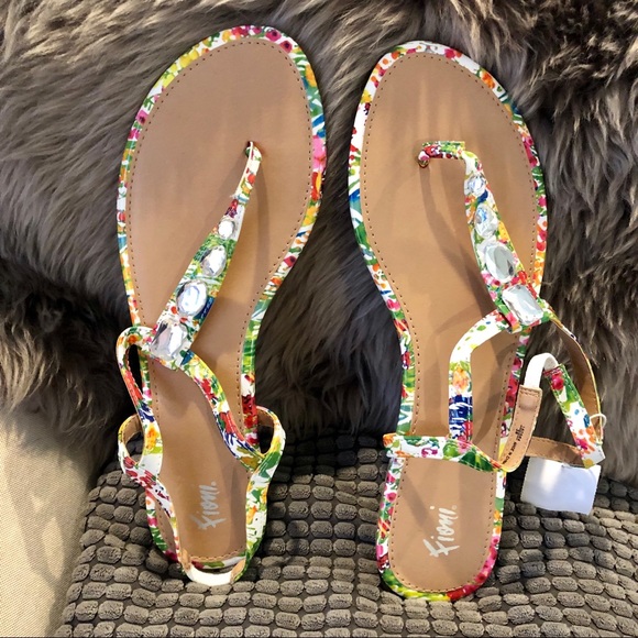 FIONI Clothing | Shoes | Fioni Floral Sandals | Poshmark